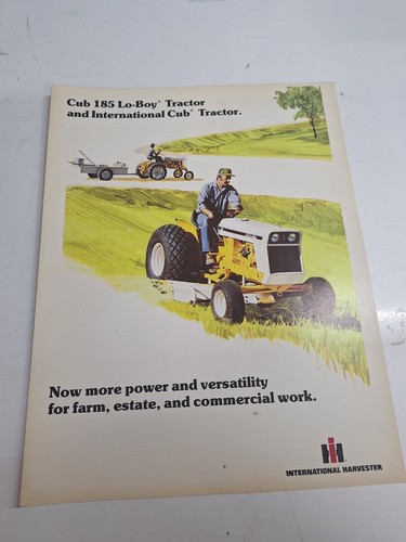INTERNATIONAL CUB 185 Lo-Boy Tractor Sales Brochure 1975 Vintage | eBay