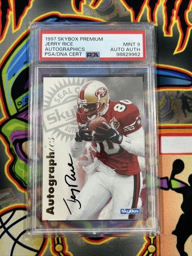 1997 Skybox Premium Autographics Jerry Rice AUTO PSA 9 - POP 4 None ...