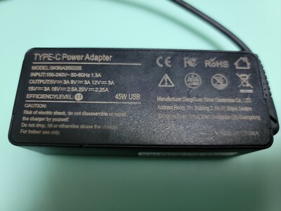 45W 20V Type C USB C Fast Charger 2.25A | eBay