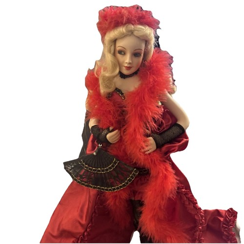 T.C. 1996 CINDY SHAFER PORCELAIN DOLL CLEMENTINE With Stand PARADISE ...