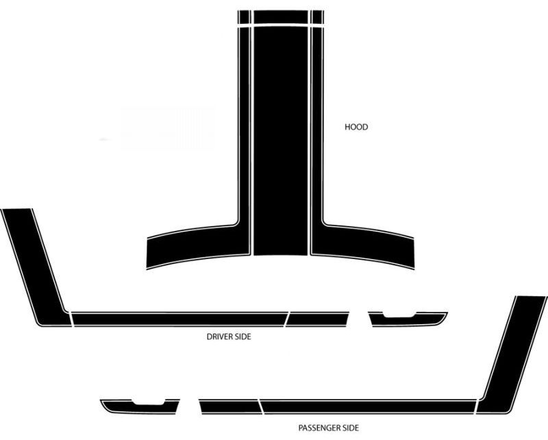 Boss 302 OE Style Stripes Decals Hood Sides 3M Vinyl Graphics 2013-2014 ...