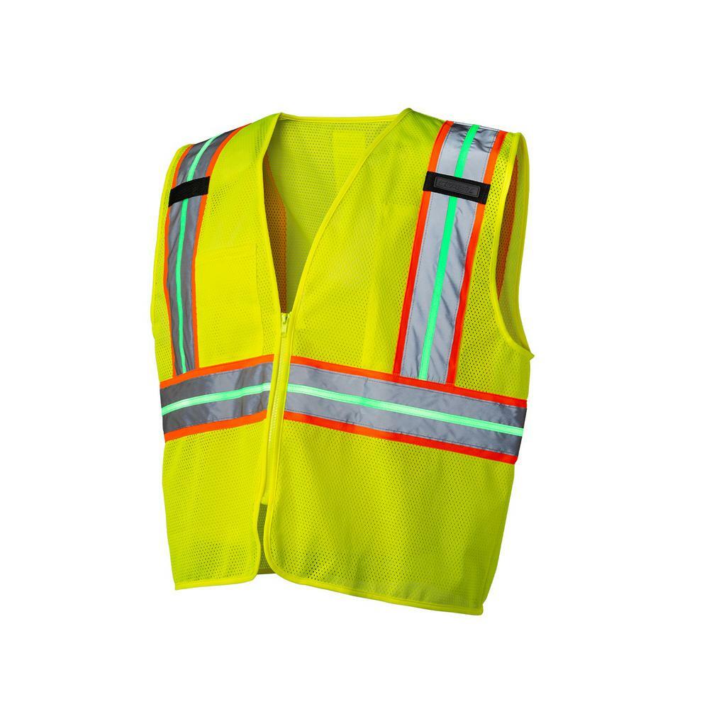 High Visibility Reflective LIGHT UP Safety Vest W/Glow stripes ...