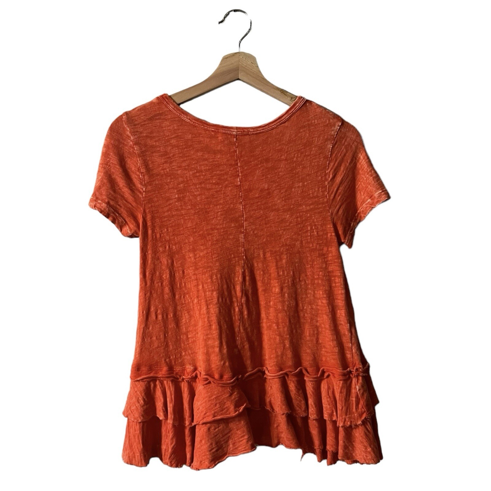 Altard State Tiered Top Size Small Vermillion Orange Red Sun Washed ...