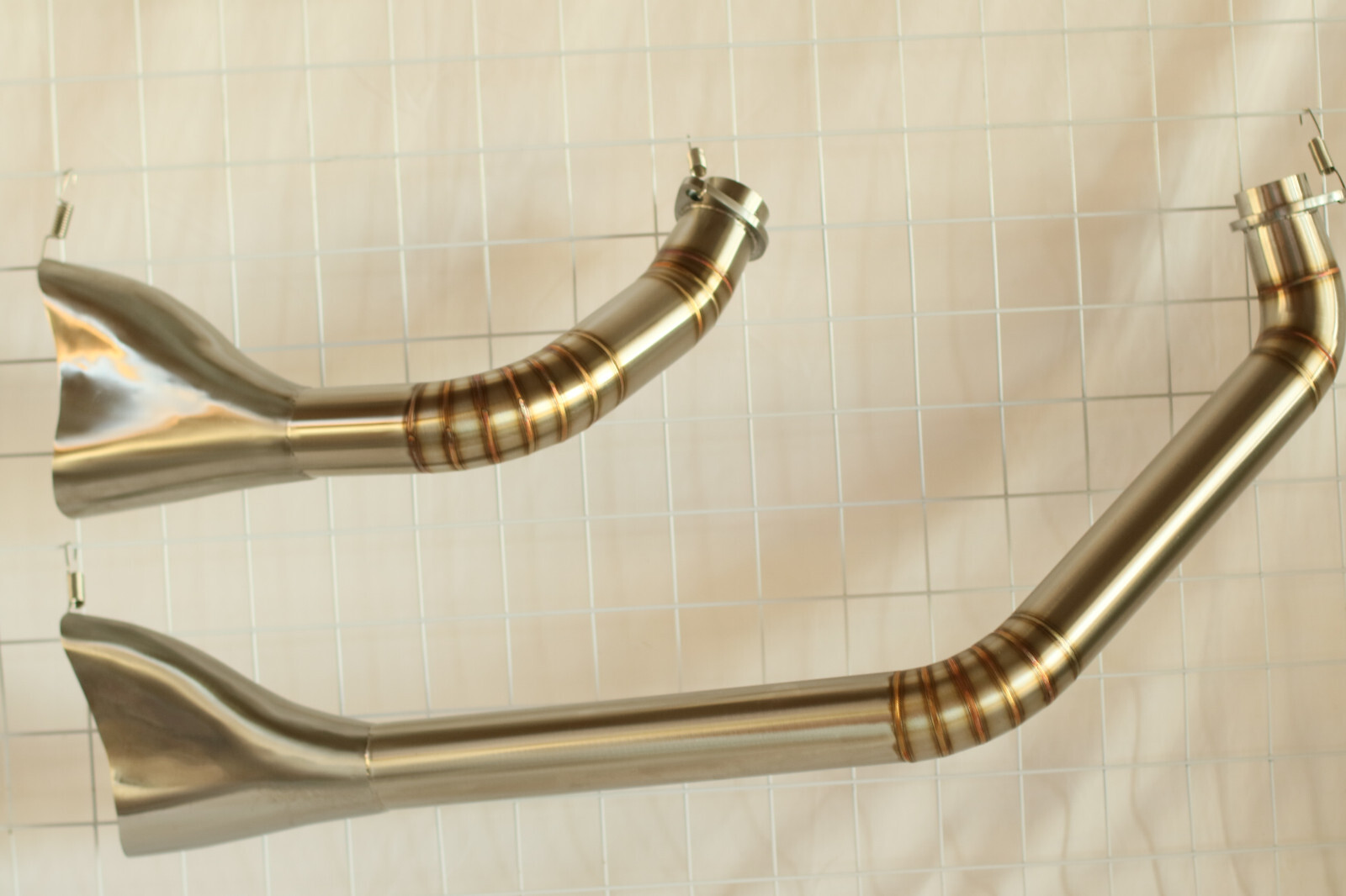 2 into 2 Fishtail Pipes Exhaust for Harley Shovelhead FXE | eBay