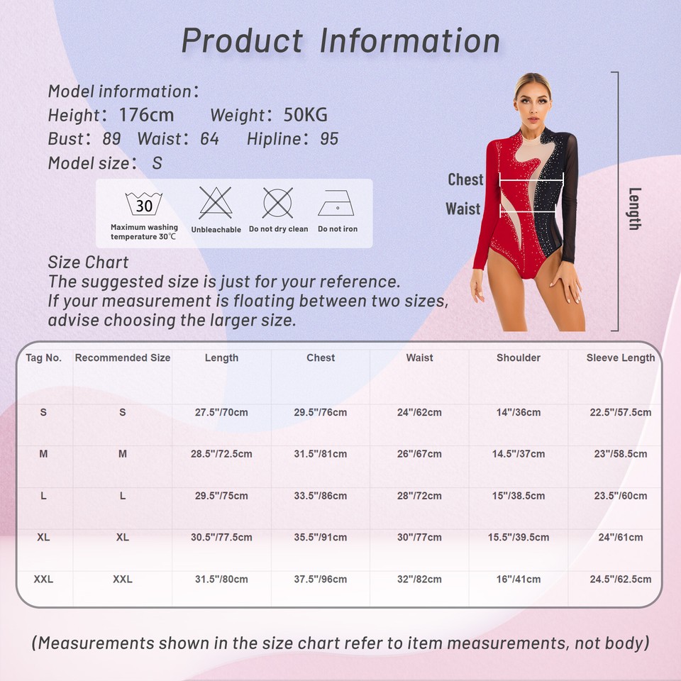 Women Sparkle Rhinestone Figure Skating Ballet Dance Leotard Gymnastics ...