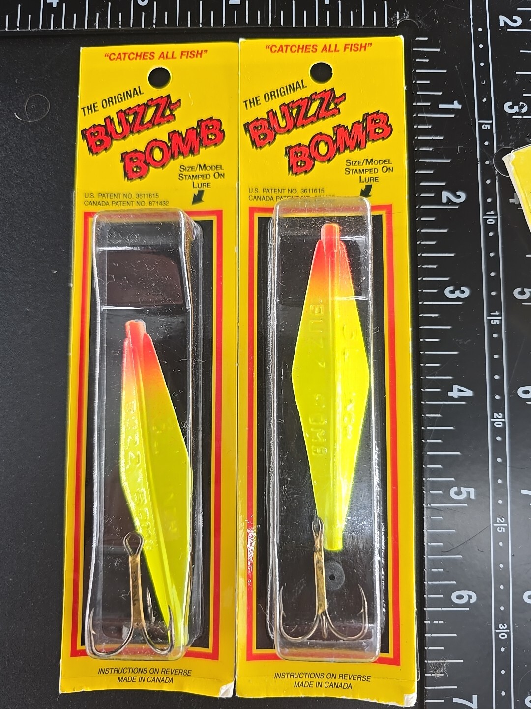 (2) New Buzz Bomb Fishing Lures - Bb 3L Yellow/Red | eBay