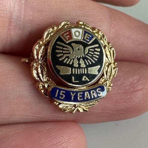 Vintage Fraternal Order of Eagles Ladies Auxiliary 15 Years Lapel Pin ...