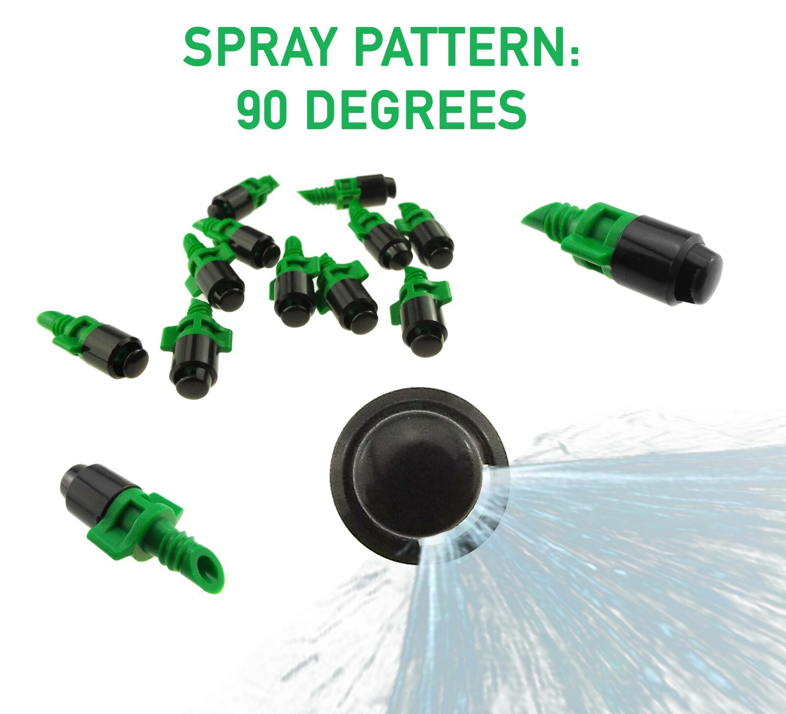 Micro Spray Heads, 90°,180° and 360°, Garden Watering Irrigation ...