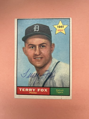 1961 Topps #459 Detroit Tigers Terry Fox Rookie Autograph. | eBay