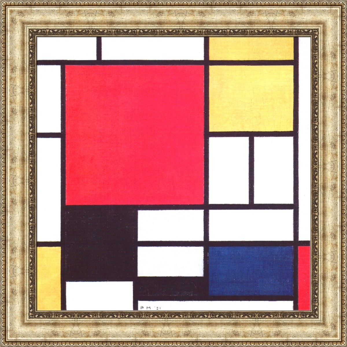 Composition With Red Yellow And Blue
