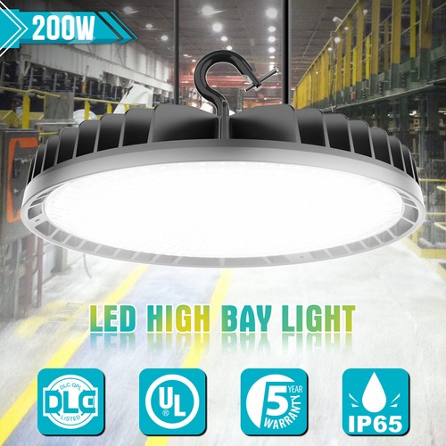 200W UFO LED Shop Light Industrial Warehouse High Bay Ceiling UFO Lamp ...