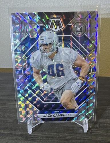 Jack Campbell 2023 Panini Mosaic Silver Prizm Rookie RC Detroit Lions ...