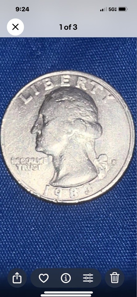 1983 D Very Rare Washington Quarter “IN GOD WE TRUST” error & DoubleD ...