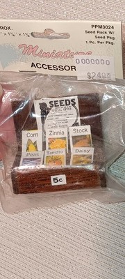 Tiny Miniature garden flower Veggie farm seed display rack dollhouse ...