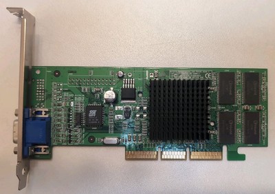 Retro/Vintage NVIDIA GeForce2 MX200 64-bit, 64MB AGP Video Card, Free ...