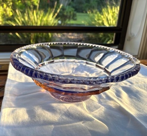 Vintage Crystal colour changing glass bowl probably Alexandrite ...
