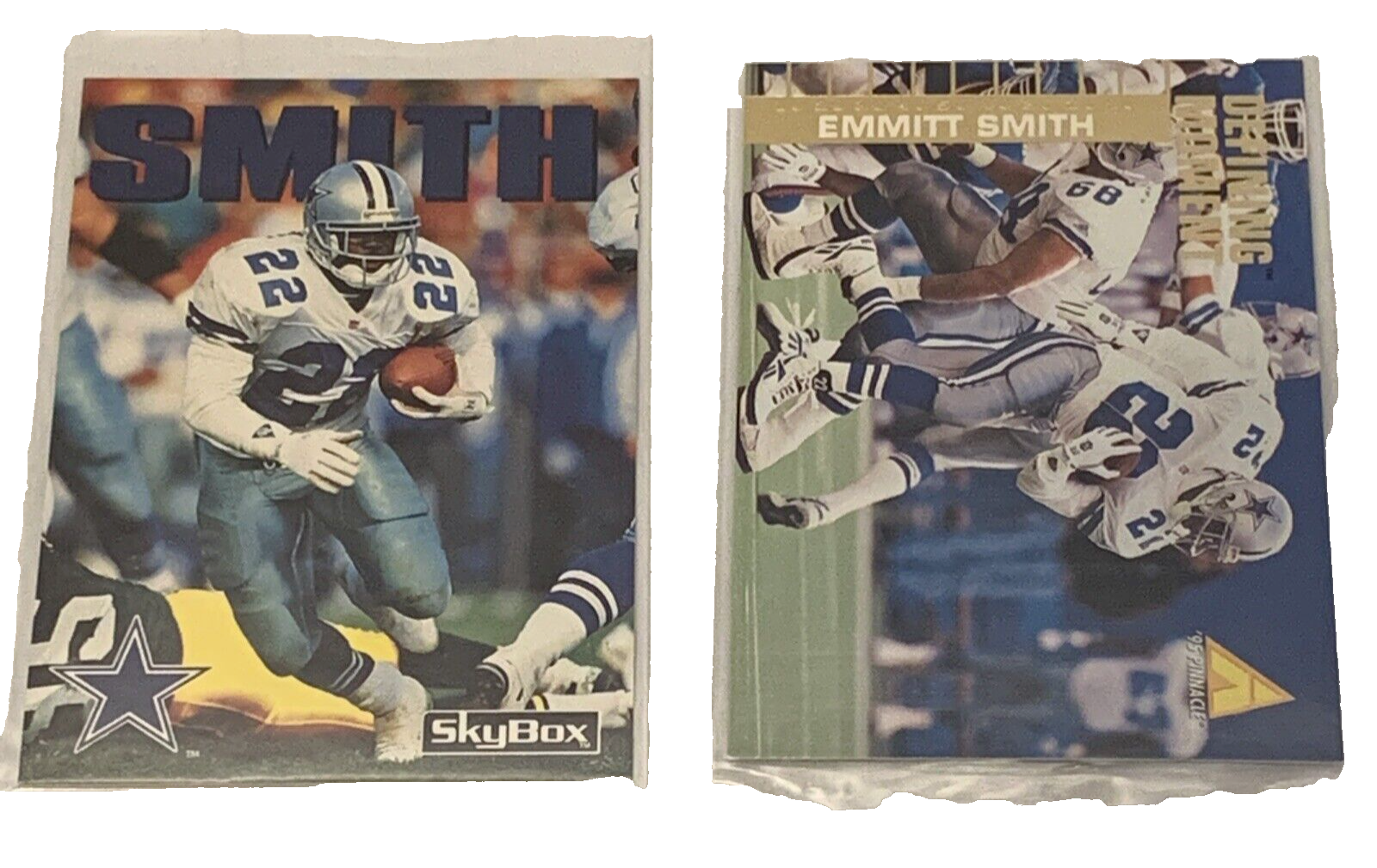 Emmitt Smith Football Cards Lot Of 2 - 1992 Skybox 275 - 1995 Team NFL ...