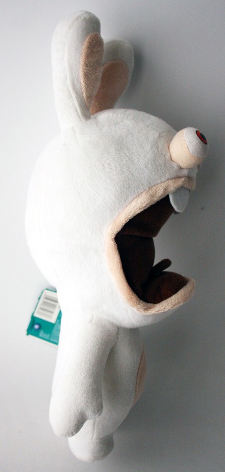RARE RABBIDS SHOUTIN 14" PLUSH STUFFED TOY FIGURE PLAY BY PLAY UBISOFT ...