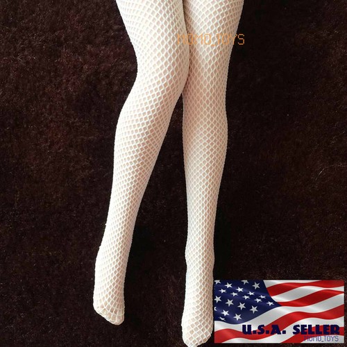 1/6 Scale Sexy Fishnet Stockings WHITE For 12" Phicen Hot Toys Female ...