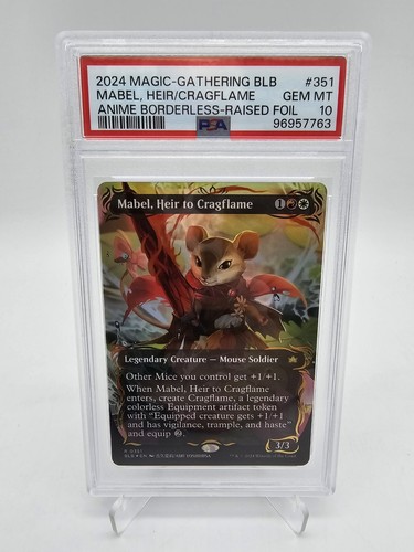 MTG Bloomburrow Mabel, Heir to Cragflame Anime Raised Foil PSA 10 GEM ...