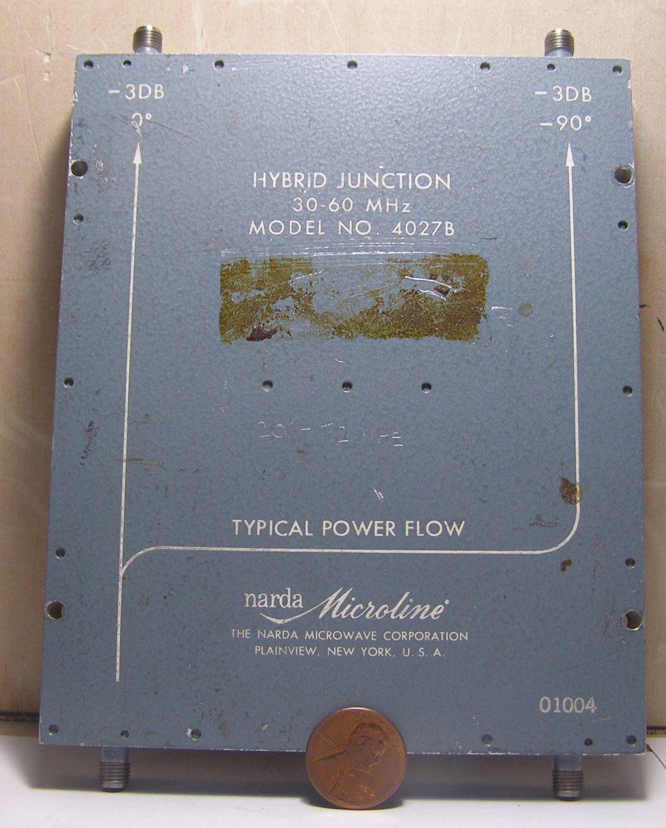 NARDA MICROLINE HYBRID JUNCTION MODEL: 4027B 30-60MHz SMA | eBay