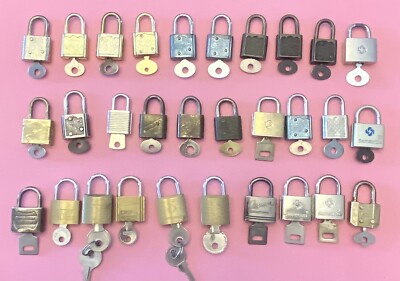 Lot of 30 - Vintage Mini Padlocks w/ Keys | eBay