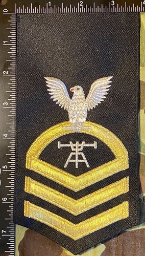 US Navy Gold Rate Fire Control Technician Chief Petty Officer rank ...
