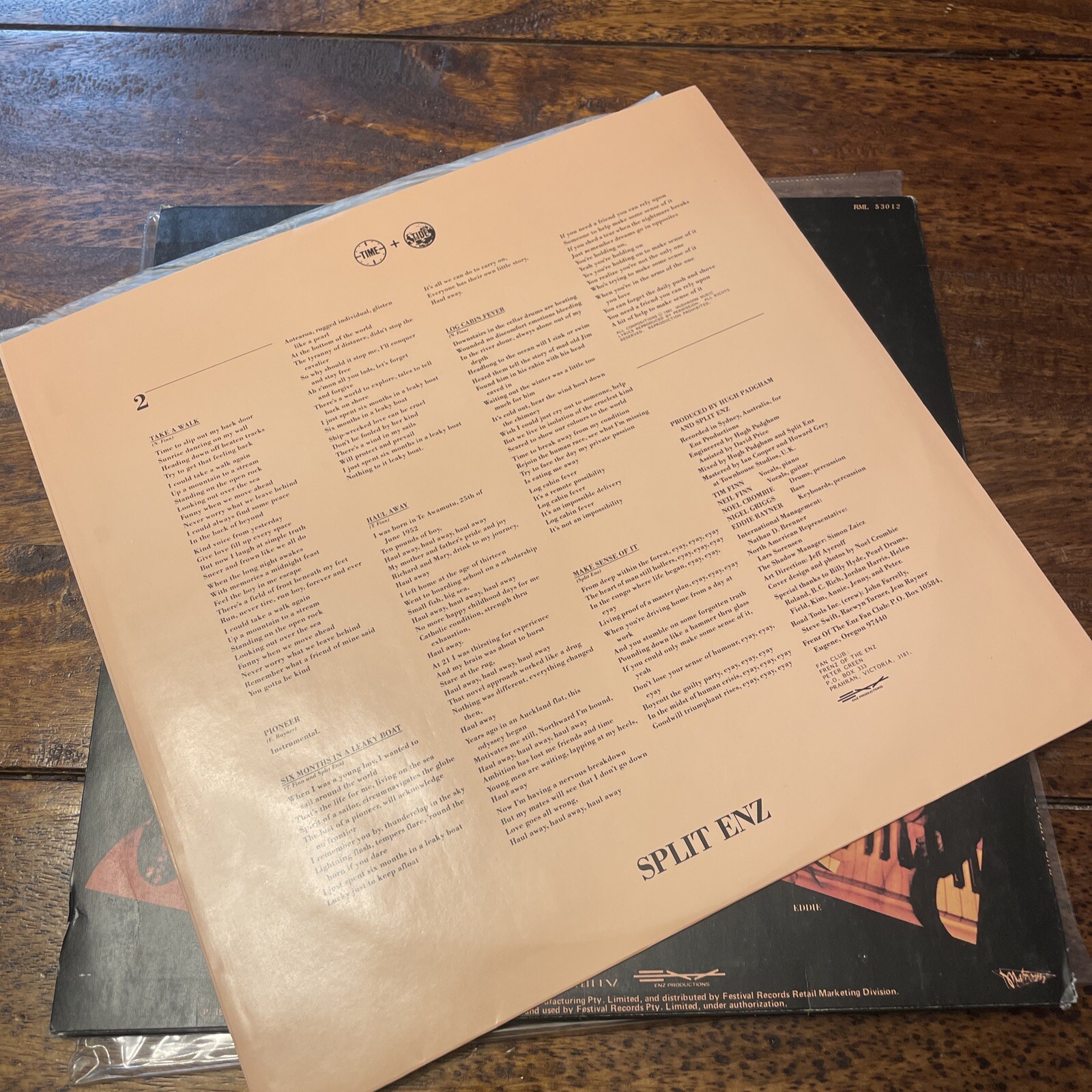 Split Enz – Time And Tide- 1982 ORIGINAL OZ PRESS VINYL LP RECORD ...