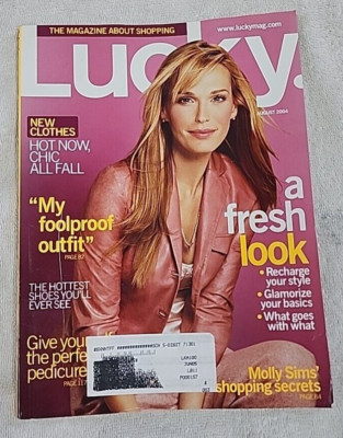 Lucky Magazine August 2004 Molly Sims Shopping Secrets | eBay
