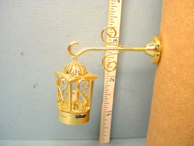 Miniature Battery Operated Light #W3B 2 Pc. Brass Coach Lamp Sutton ...