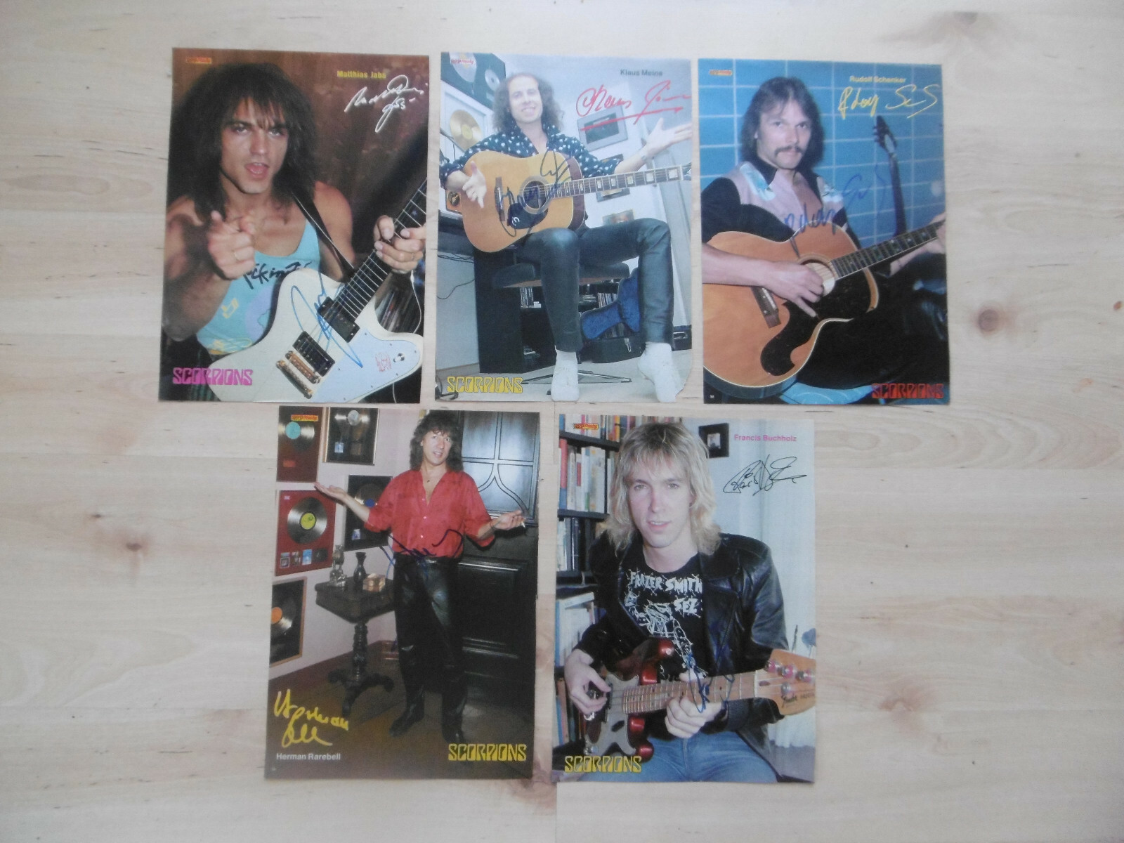 Scorpions Autogramme signed 5x A4 Magazinbild | eBay