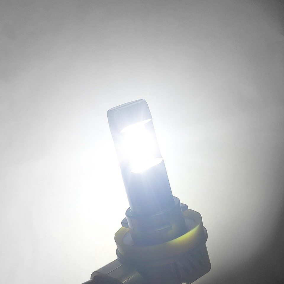 2X H11 H9 H8 LED High Headlight Beam Low Bulb Super Bright 6500K White ...