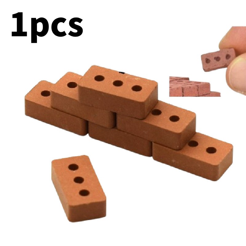 Miniature Red Bri Building Blos Diy Model Set With Terra Cotta Material ...