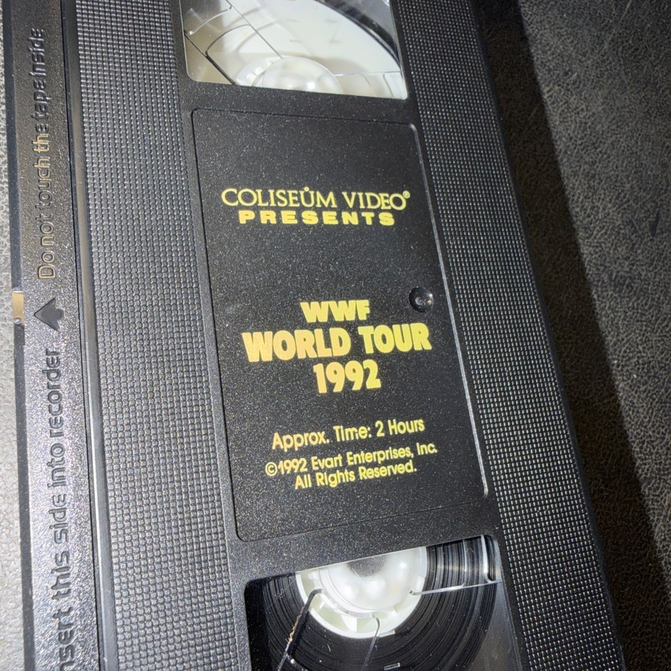 WWF Wrestling WORLD TOUR 1992 Video VHS w/ Big Box Coliseum Video | eBay