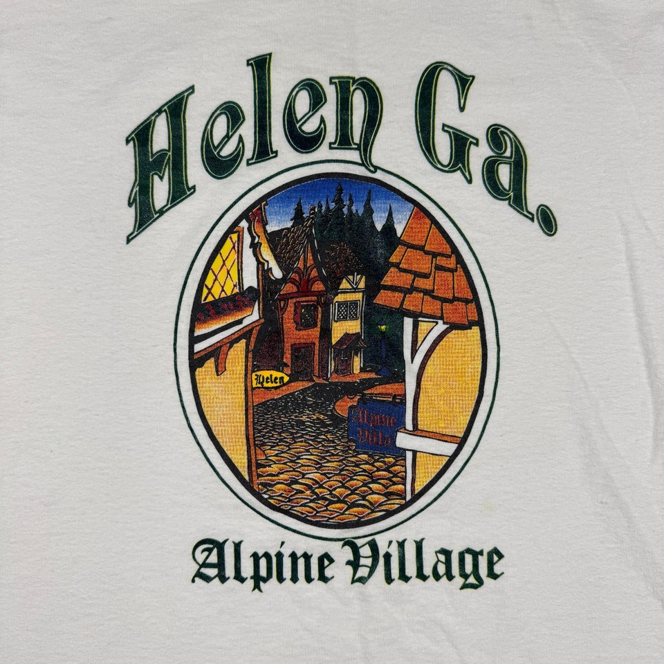 Vintage Helen GA Alpine Village Oktoberfest T-Shirt Men’s XL White 90s ...
