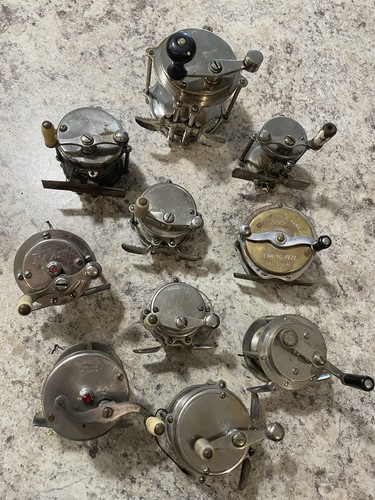 Lot of 10 Vintage Small Tiny Fishing Reels Level Wind & Fly Reel Most ...