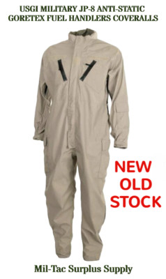 USGI MILITARY JP-8 ANTI-STATIC GORETEX FUEL HANDLERS COVERALLS ASST ...