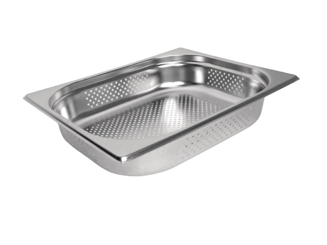 1/2 PERFORATED STEAM PAN 100mm DEEP BAIN MARIE STAINLESS GN FOOD ...