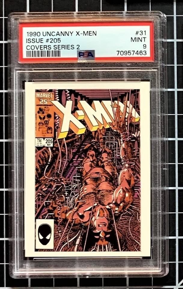 1990 Marvel Comic Images X-Men Covers II Uncanny X-Men #205 PSA 9 MINT ...