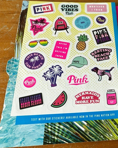 Victoria's Secret PINK Limited Edition Sticker Sheet Unused FAST FREE ...