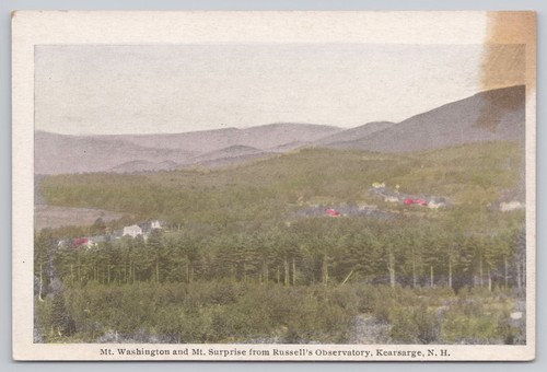 Kearsarge NH, Mt Washington, Mt Surprise, Russells Observatory, Vintage ...