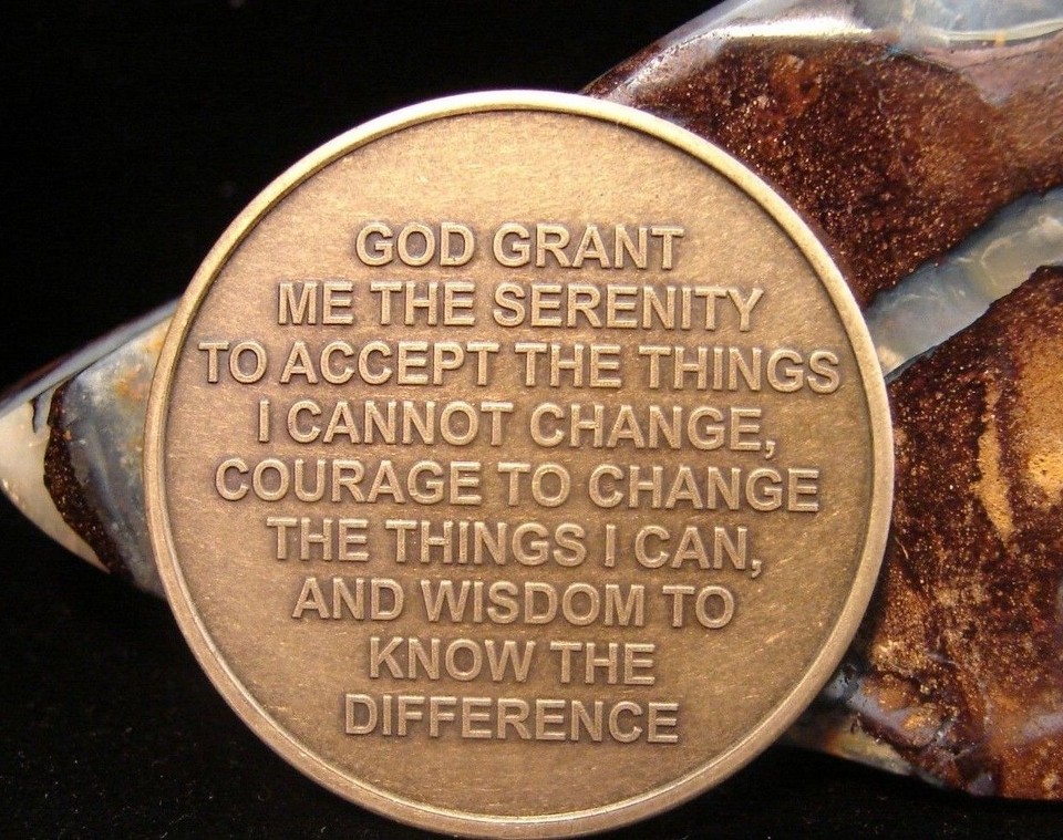 Alcoholics Anonymous AA 5 Year Bronze Medallion Token Coin Chip ...