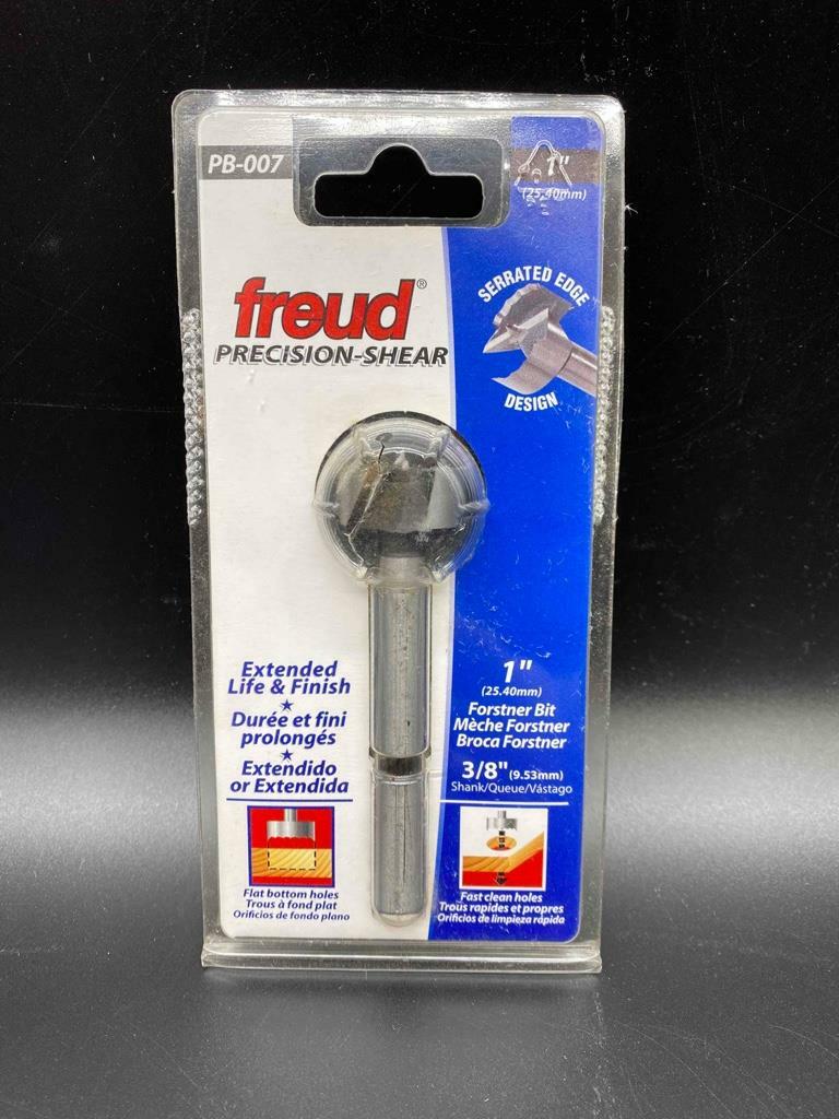 FREUD Precision-Shear 1" x 3/8" Shank Serrated Edge Forstner Drill Bit ...