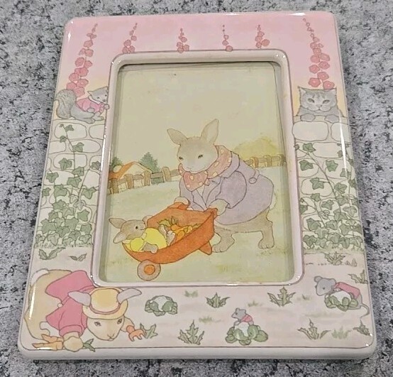 Vintage 1987 Liz Shepard Terragrafics Bunny Rabbit Picture Frame New In ...