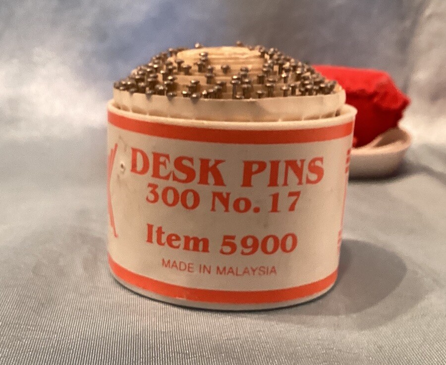 Vintage Tomato Sewing Pin Cushion Plus Wrist Pin Holder & Rex Desk Pins ...
