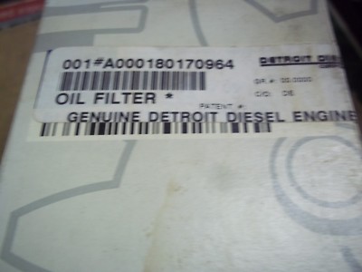 DETROIT OIL FILTER PART NUMBER A000180170964 | eBay