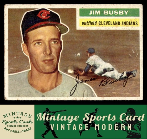 1956 Topps - Jim Busby - #330 Cleveland Indians | eBay