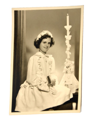 1950s Catholic Girl Religion 1st Communion Germany RPPC Photo Postcard ...