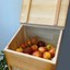 Wooden Vegetable Potato Store Storage Rack with Wicker Style Baskets ...