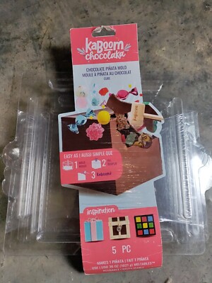 Chocolate Pinata Mold CUBE Candy Making Party 5 Piece w/ Instructions ...